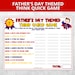 Father's Day Themed Think Quick Game, Father's Day Trivia Game, Family ...
