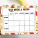 Editable Daycare Weekly Menu, Editable Daycare Menu, Fillable Daycare ...