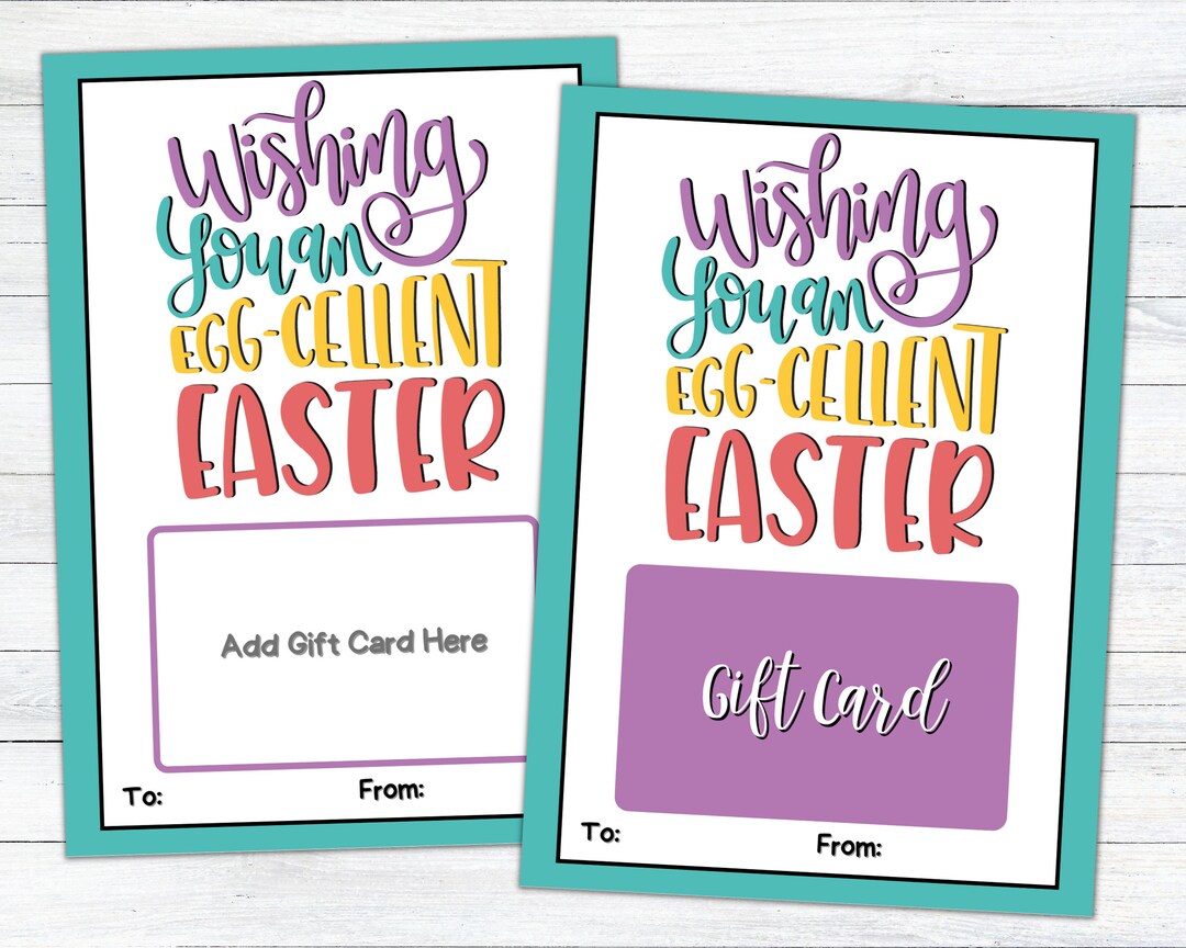 Easter Gift Card Holder Printable, Teacher Easter Gift, Easter Gift ...