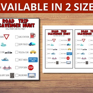 Road Trip Scavenger Hunt, Scavenger Hunt Printable for Kids, Car Ride ...
