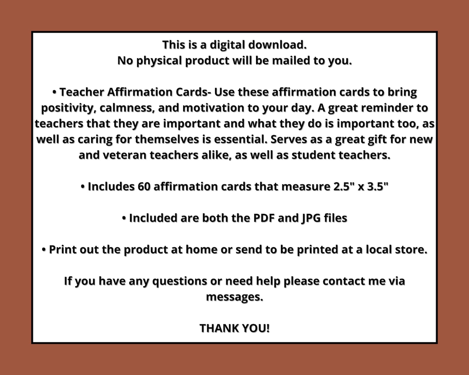 Teacher Affirmation Printable Cards, Positive Affirmations for Teachers ...