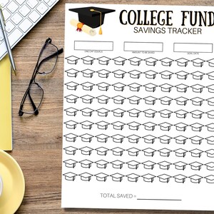 College Fund Savings Challenge Tracker, College Fund Saving Template ...