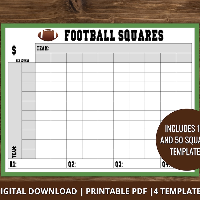 100 Square Raffle Board - Etsy Australia