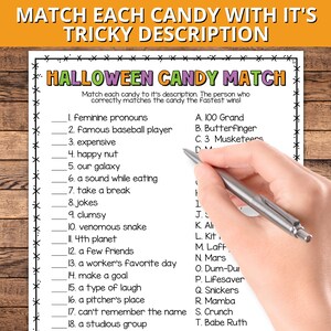 Halloween Candy Match Game, Halloween Games for Kids, School Halloween ...