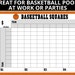 Printable Basketball Squares Game, Basketball Pool Grid, 100 Squares ...