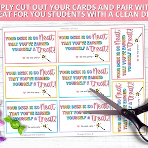 Desk Fairy Notes, Printable Desk Fairy Treat Cards, Desk Fairy Tags - Etsy