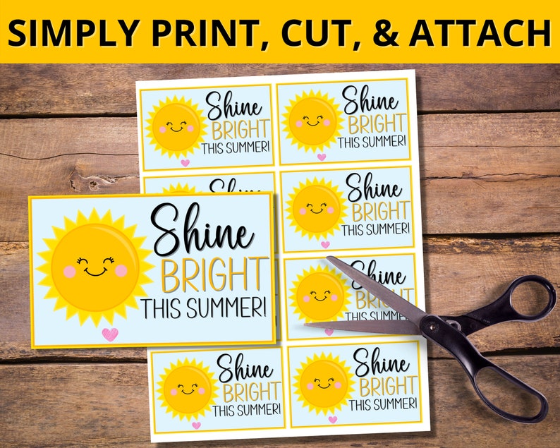 End of the Year Gift Tag for Students and Teachers, Editable Last Day ...