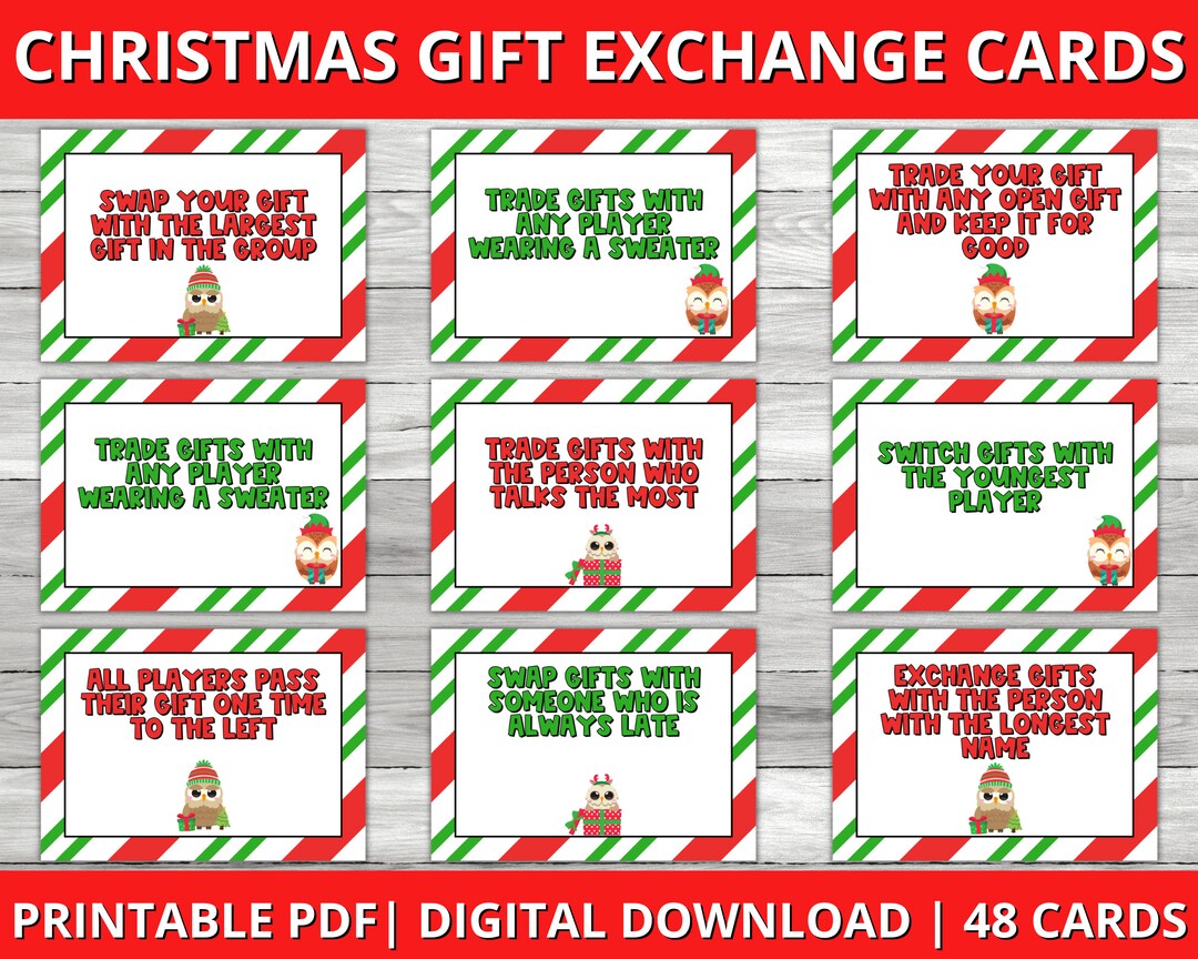 Christmas Gift Exchange Game Yankee Swap White Elephant Gift - Etsy