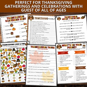 Thanksgiving Games and Activities, Thanksgiving Party Game, Fun ...