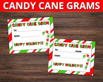 Candy Cane Gram School Fundraiser Flyer for PTA PTO Christmas - Etsy
