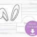 Easter Bunny Paper Crown, Bunny Ears Headband, Printable Easter Craft ...