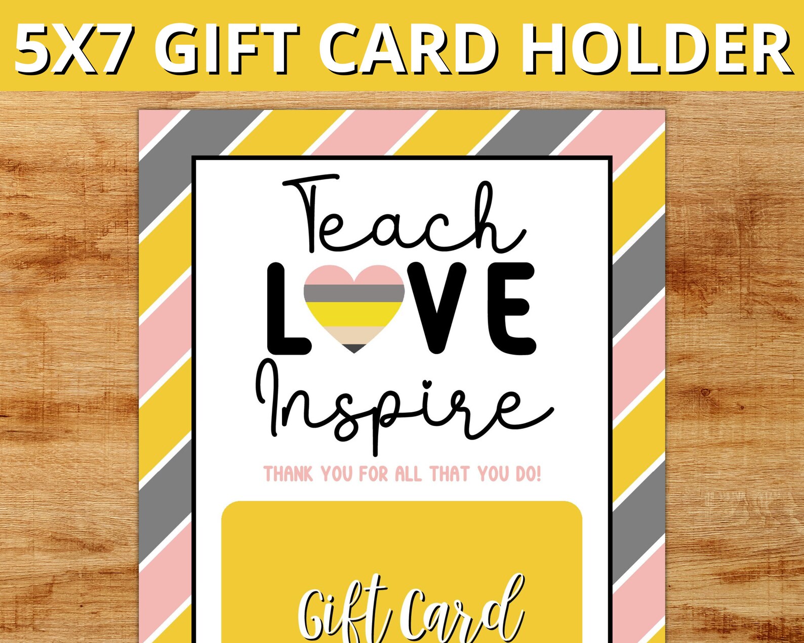 Teacher Appreciation Gift Card Holder, Teacher Assistant Appreciation ...