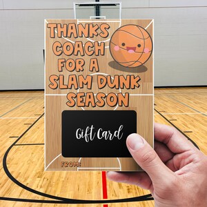 Basketball Coach Gift Card Holder, Coach Thank You Gift, Basketball ...