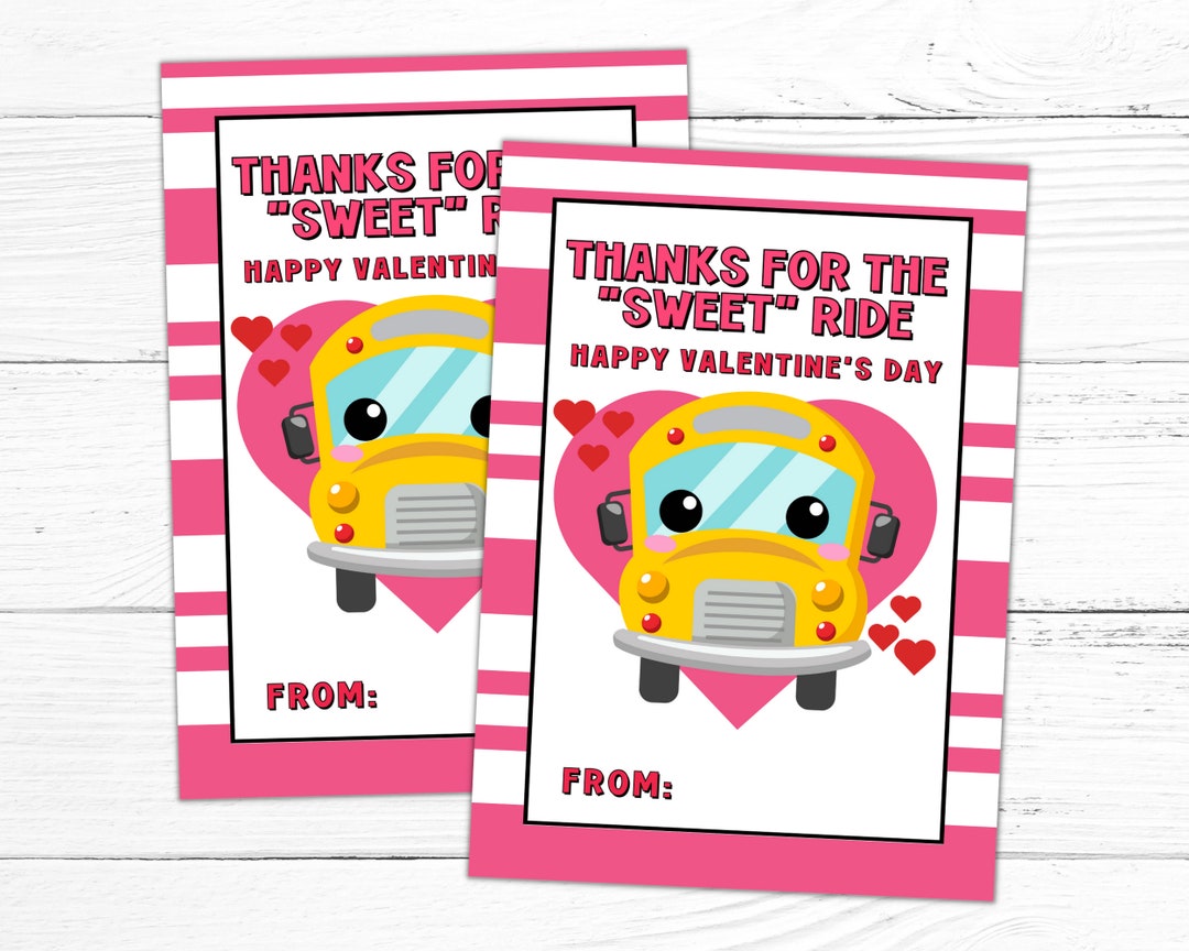 Valentines Day Card for Bus Driver, Bus Driver Valentine's Day Gift ...