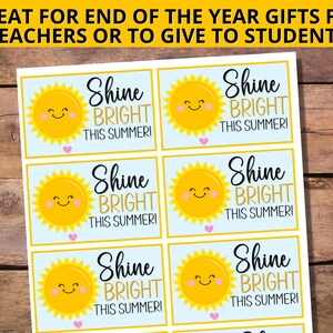 End of the Year Gift Tag for Students and Teachers, Editable Last Day ...