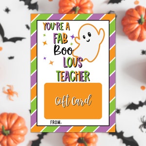 Halloween Teacher Gift Card Holder, Halloween Gift Card Holder ...