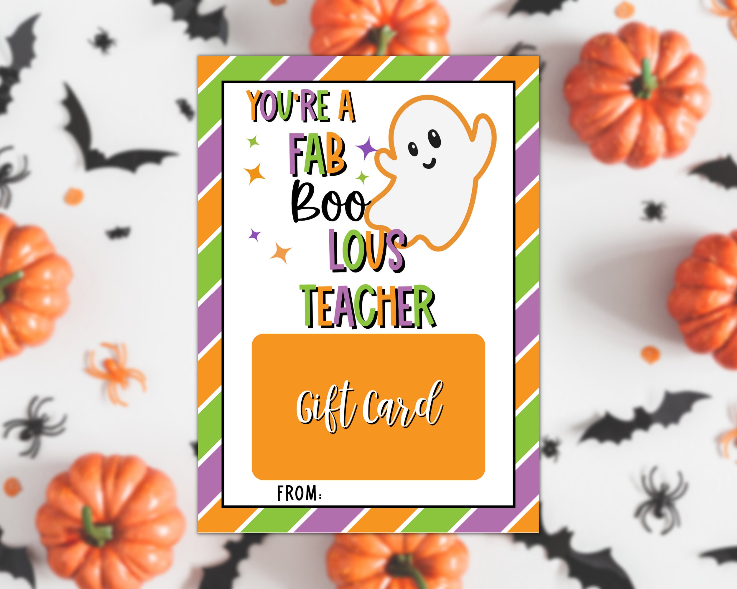 Halloween Teacher Gift Card Holder, Halloween Gift Card Holder ...