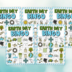 Earth Day Bingo, Earth Day Printable Activity for Kids - Etsy
