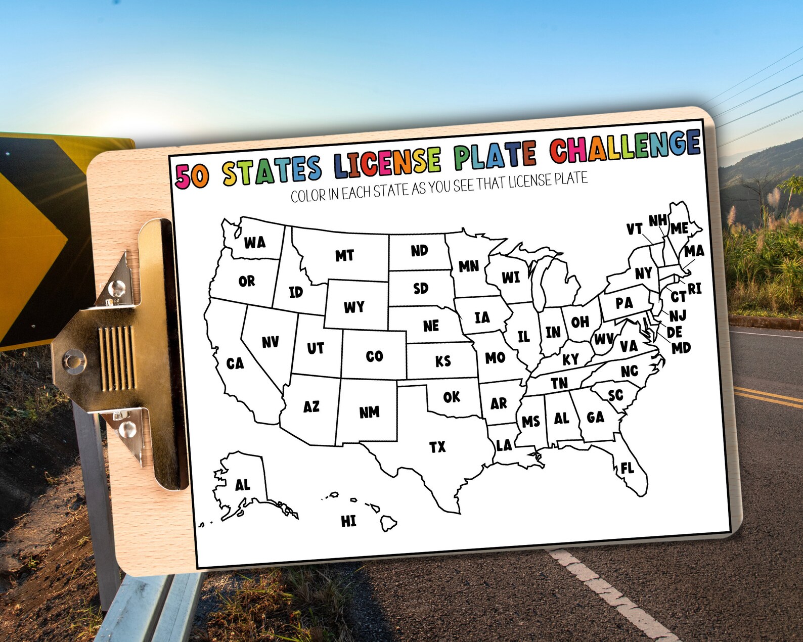 License Plate Challenge, Road Trip Printable, Kids Travel Activity - Etsy