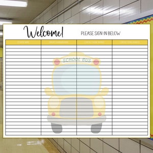 Back to School Open House Sign in Sheet Classroom Sign in - Etsy