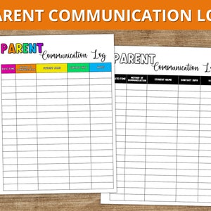 Parent Communication Log Teacher Communication Record - Etsy