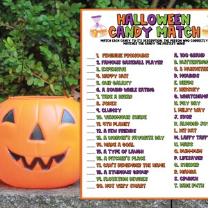 Halloween Candy Match Game Halloween Party Activity for Kids - Etsy