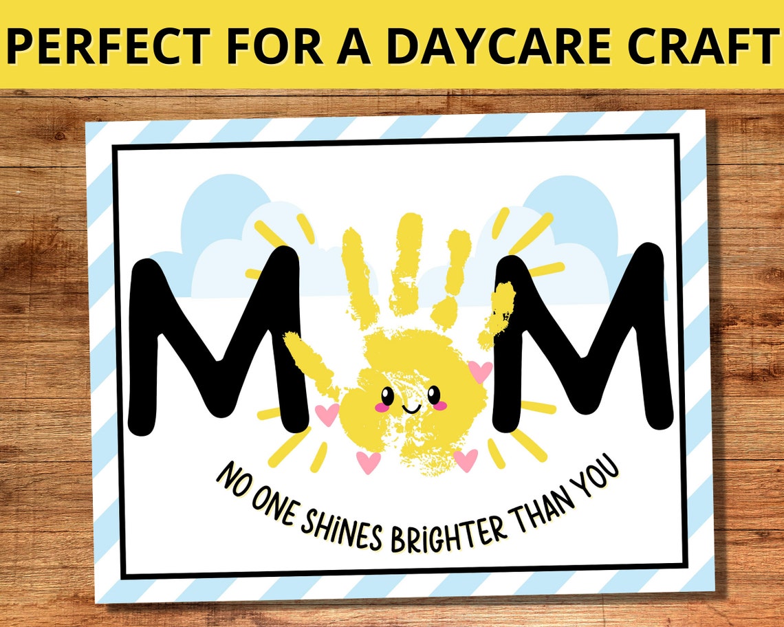 Mother's Day Handprint Art Keepsake Printable - Etsy