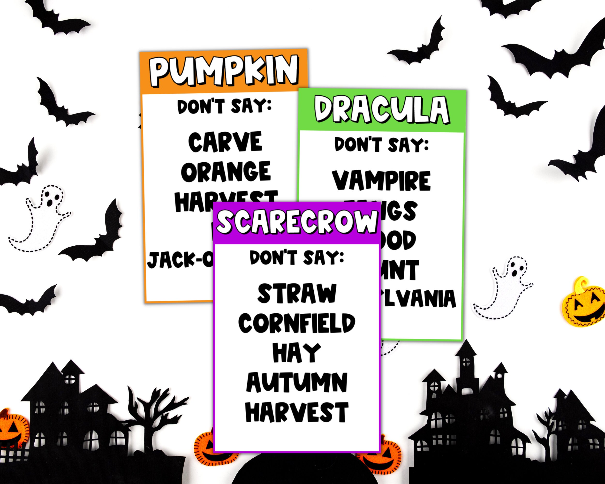 Halloween Printable Party Game, Banned Babble A Forbidden Words Game ...