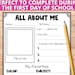 Student All About Me Questionnaire, Printable Back to School Activity ...