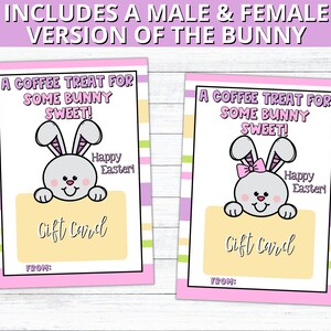 Coffee Easter Gift Card Holder Printable, Teacher Easter Gift, Easter ...