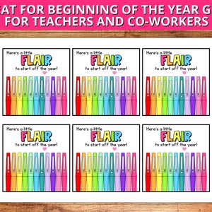 Back to School Teacher Gift Tag Flair Pen Gift Tag First Day - Etsy