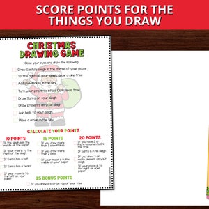 Christmas Drawing Game, Office Holiday Party Game, Christmas Family ...