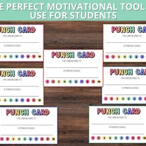 Classroom Reward Punch Cards Student Punch Cards Classroom - Etsy