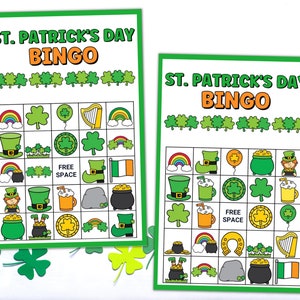 St. Patrick's Day Bingo Game, St. Patrick's Day Classroom Bingo, St ...