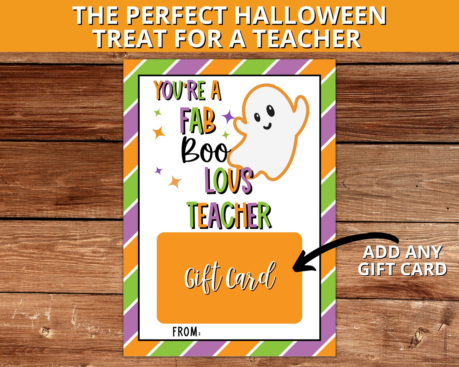 Halloween Teacher Gift Card Holder, Halloween Gift Card Holder ...