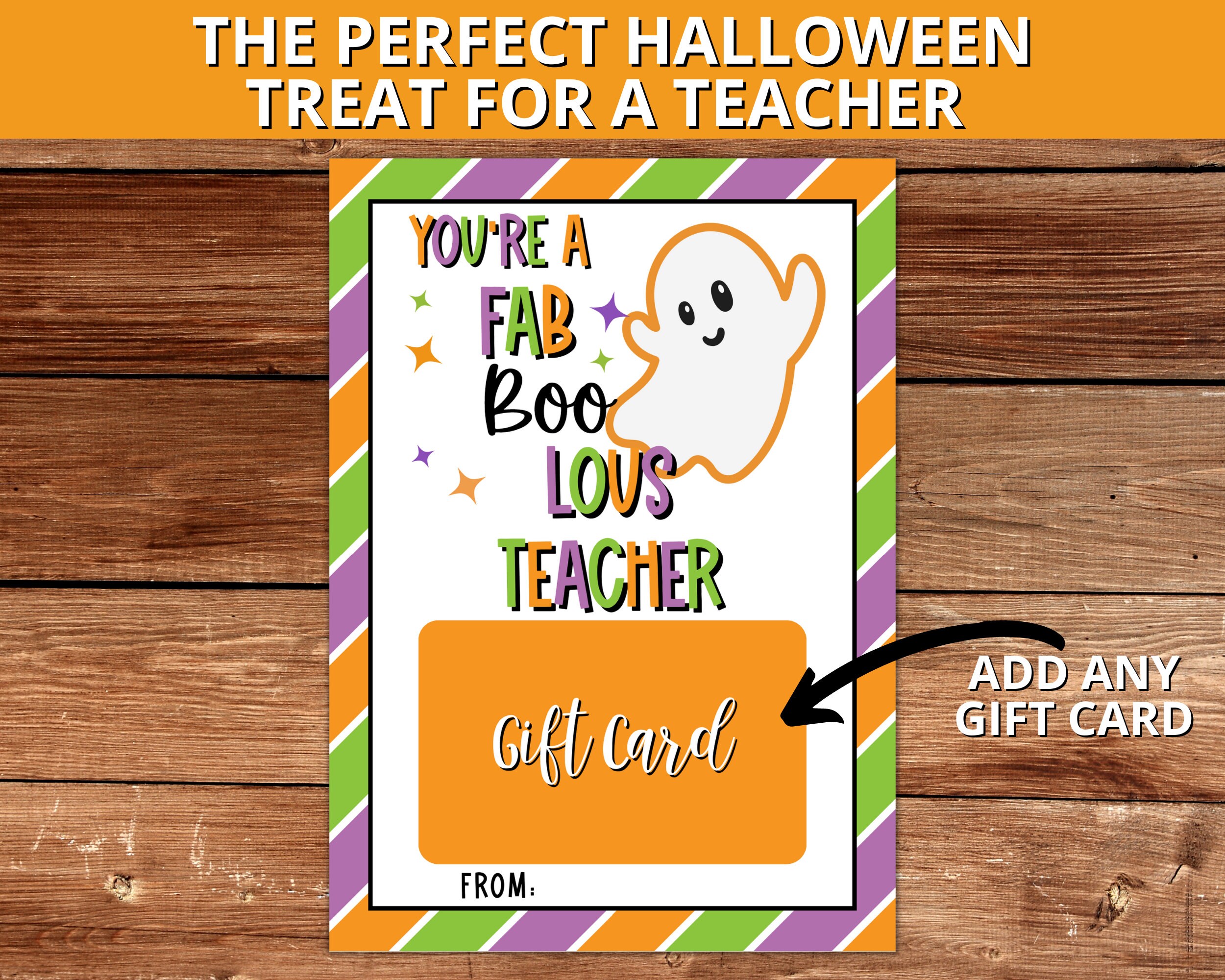 Halloween Teacher Gift Card Holder, Halloween Gift Card Holder ...