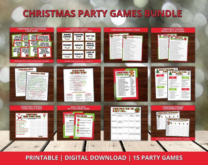 Christmas Pictionary Game | Holiday Office Party Games | Christmas ...