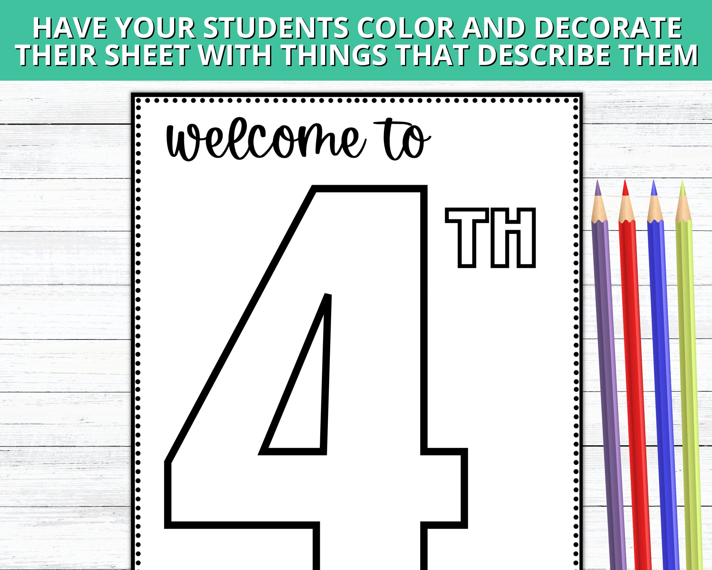 Back to Grade Level Coloring Sheets First Day of School Grade - Etsy