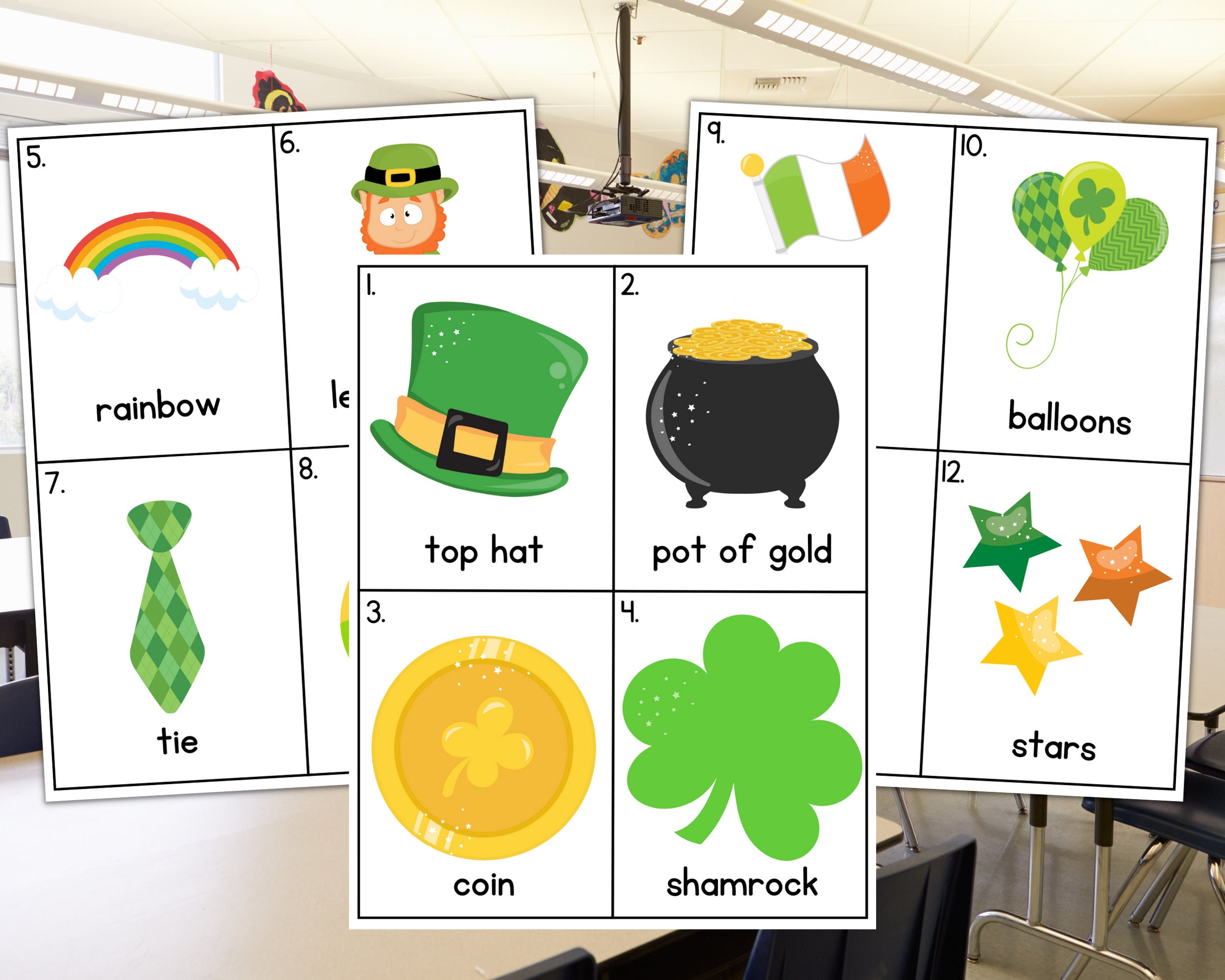 St. Patrick's Day Themed Write the Room Activity, St. Patrick's Day ...