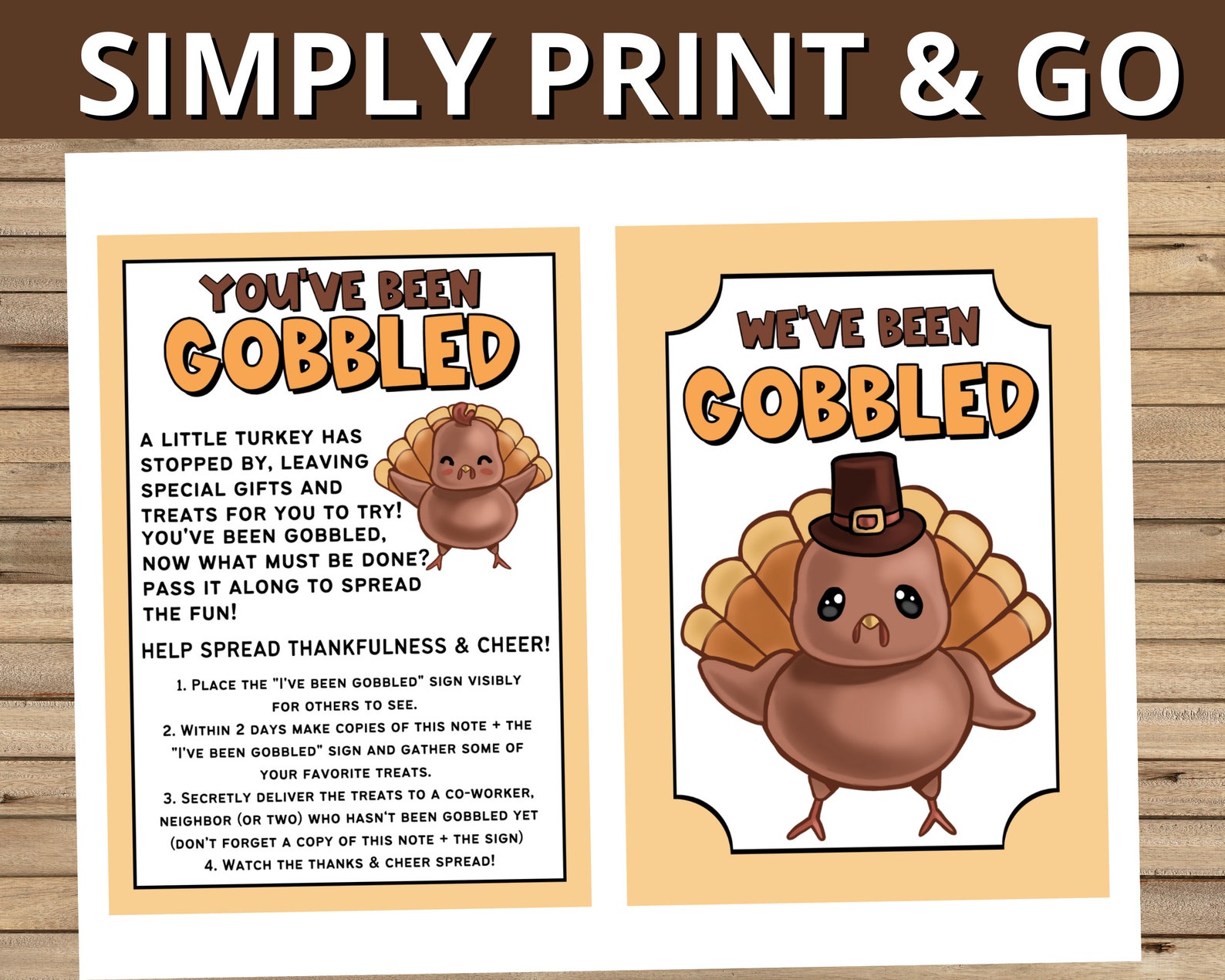 You've Been Gobbled Thanksgiving Activity, I've Been Gobbled ...