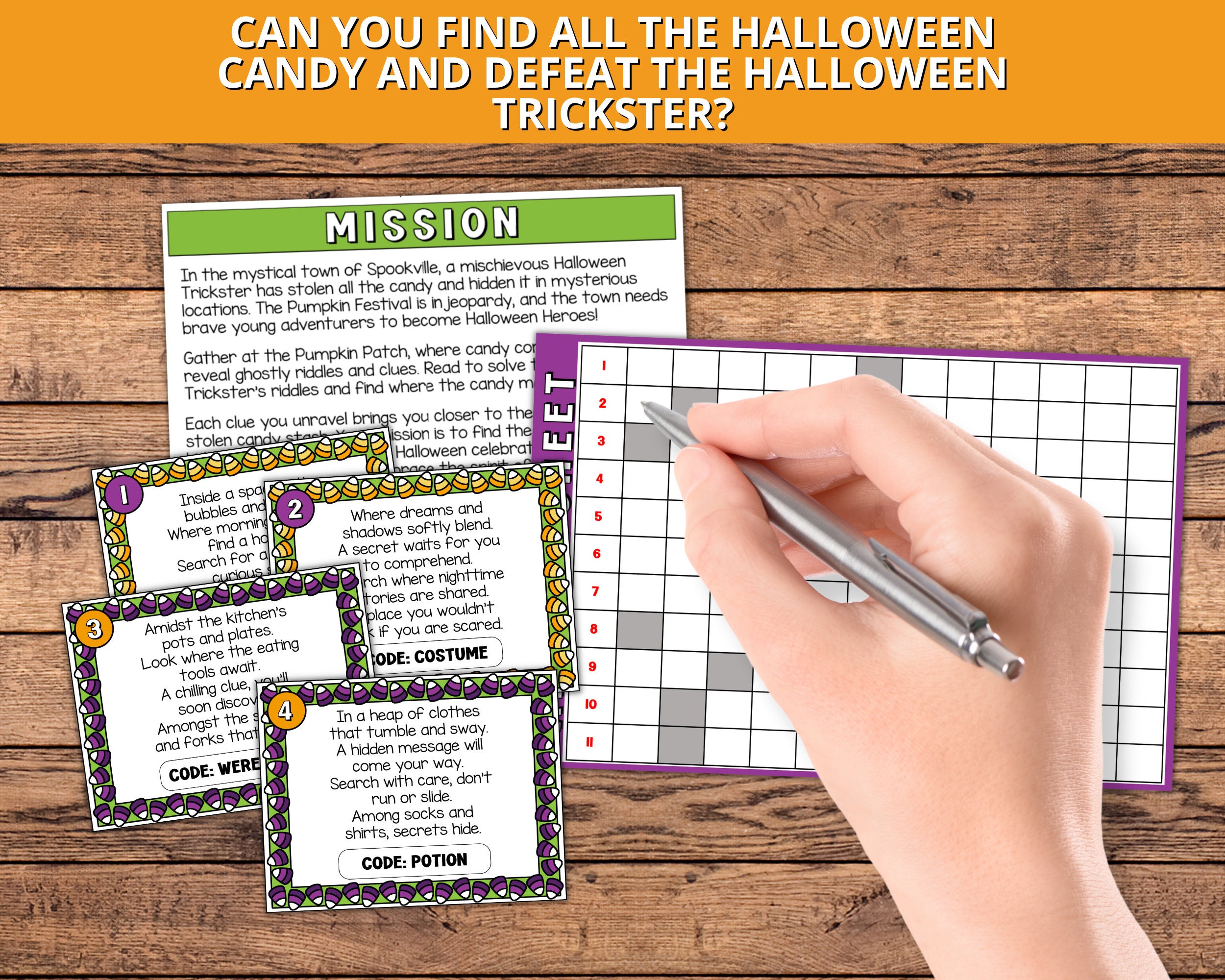 Halloween Scavenger Hunt for Kids Treasure Hunt for - Etsy