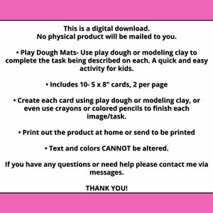 Play Dough Mats, Printable Play Dough Mats, Montessori Activity for ...