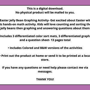 Easter Jelly Bean Math Graphing Activity - Etsy
