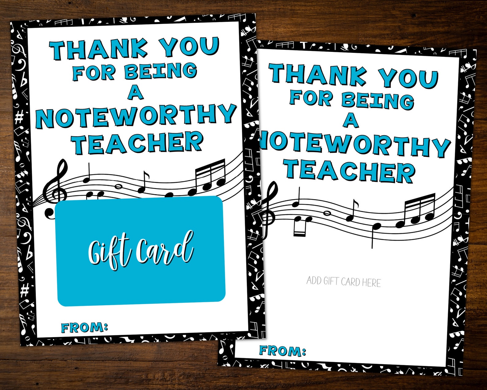 Music Teacher Appreciation Gift Card Holder Music Teacher - Etsy