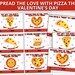 Pizza Valentine Cards, Valentine Classroom Exchange Cards, Valentine's ...