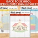 Back to School Open House Sign in Sheet, Classroom Sign in Sheet ...
