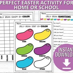 Easter Jelly Bean Math Graphing Activity - Etsy