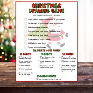 Christmas Drawing Game Office Holiday Party Game Christmas - Etsy
