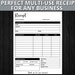 Editable Receipt Template, Customer Receipt Template, Order Receipt ...