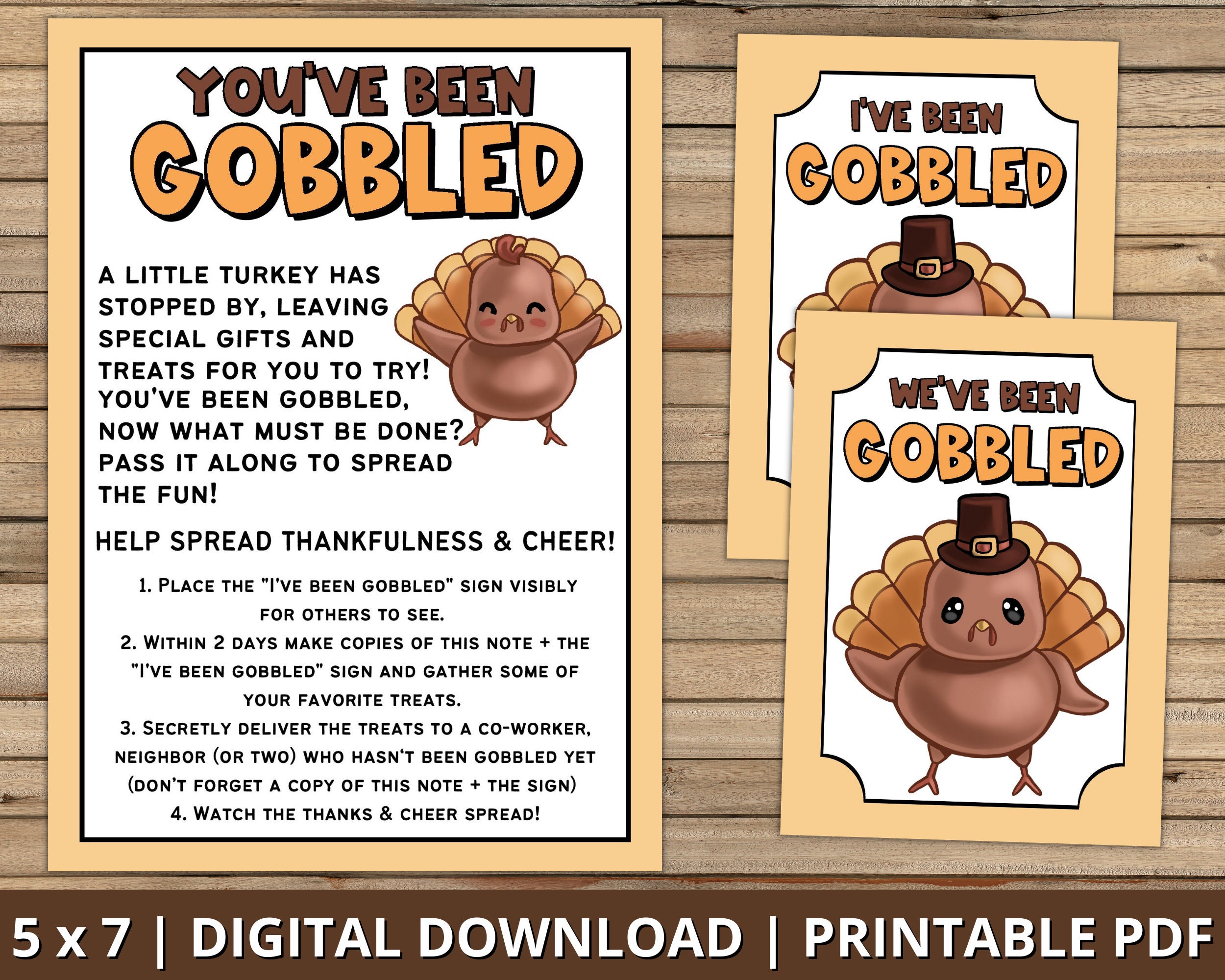 You've Been Gobbled Thanksgiving Activity, I've Been Gobbled ...